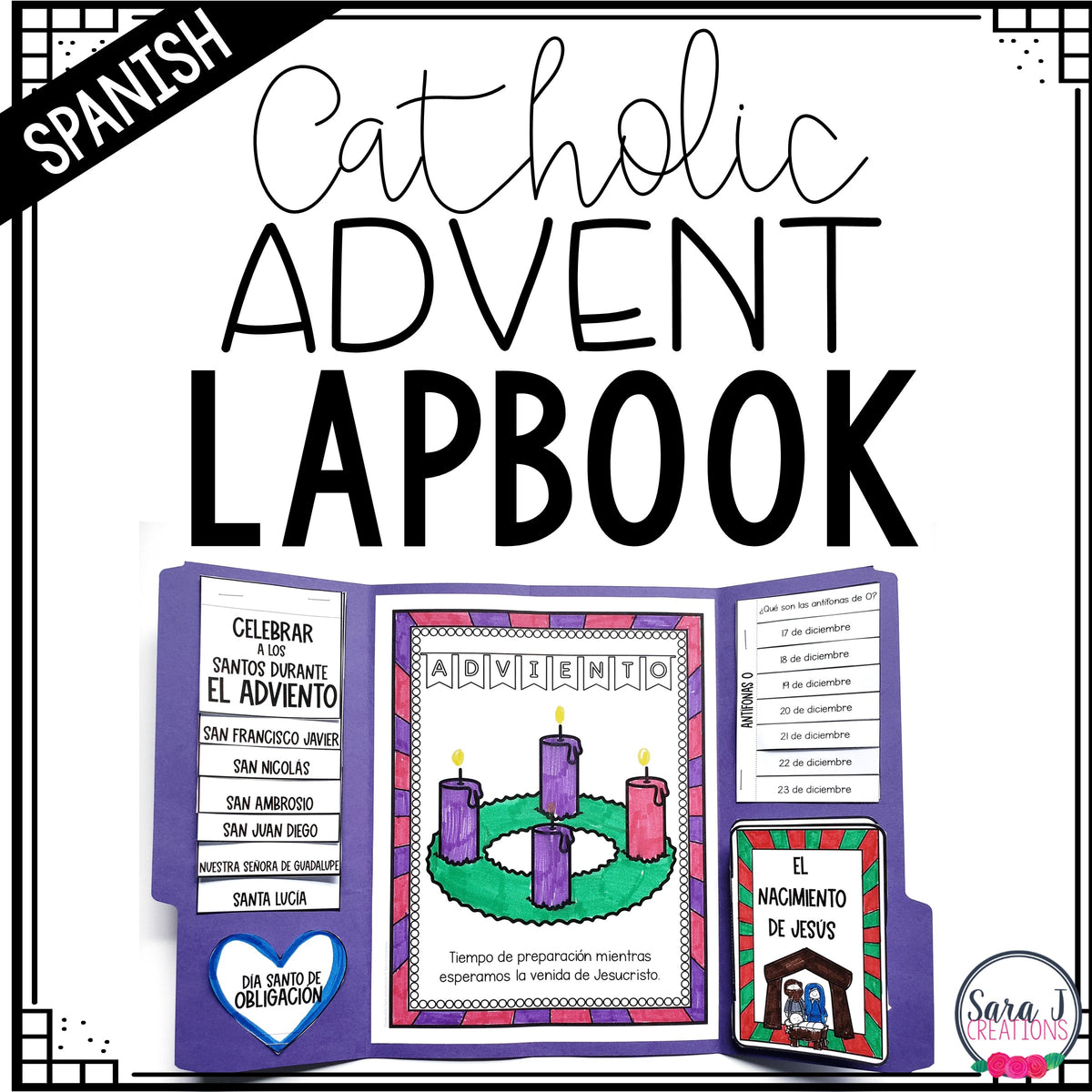 Advent Lapbook Spanish Catholic – Sara J Creations