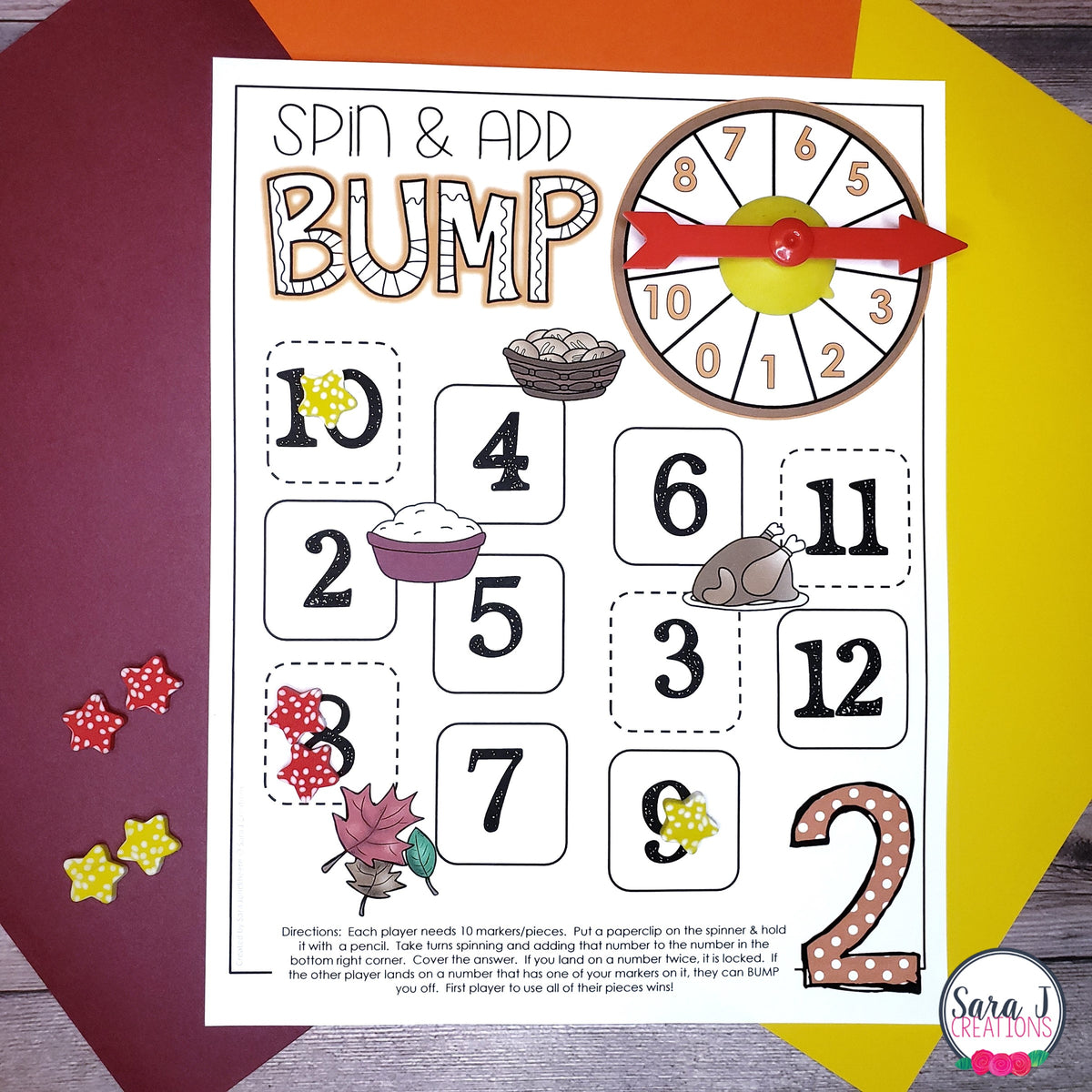 Thanksgiving Addition Fact Fluency Games – Sara J Creations