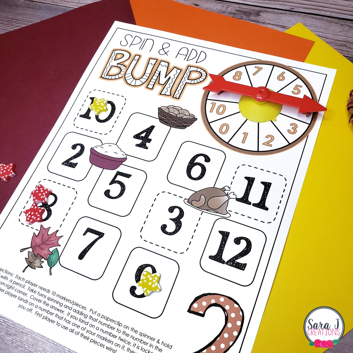 Thanksgiving Addition Fact Fluency Games – Sara J Creations