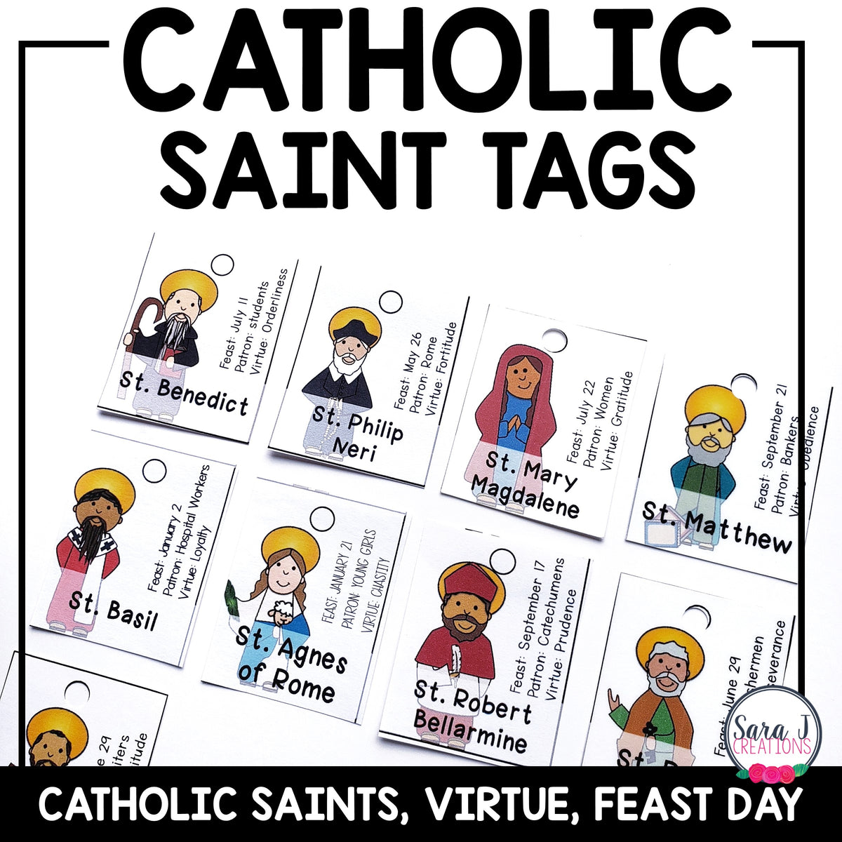 Catholic Saints Tags – Sara J Creations
