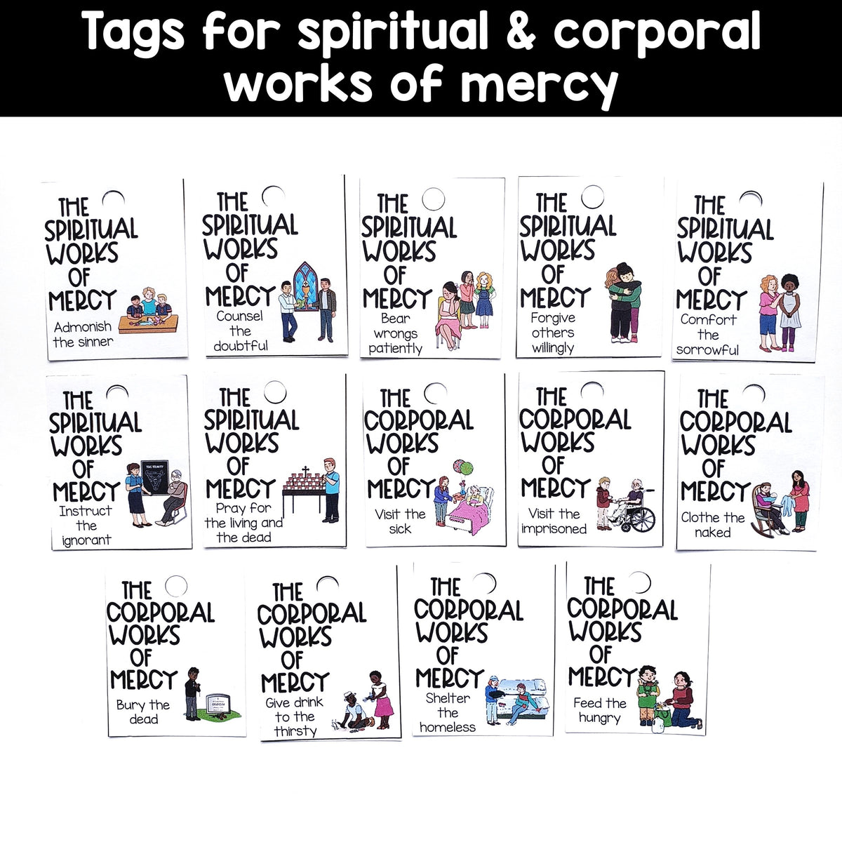 Catholic Reward Tags Volume 3 - Ten Commandments, Seven Sacraments ...