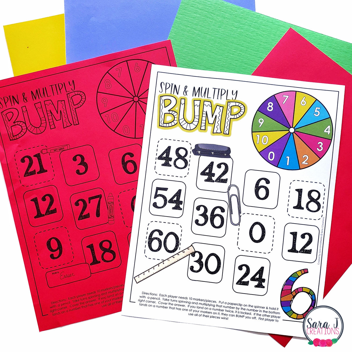 Beginning of the Year Math Games Multiplication Bump Games for Back to ...