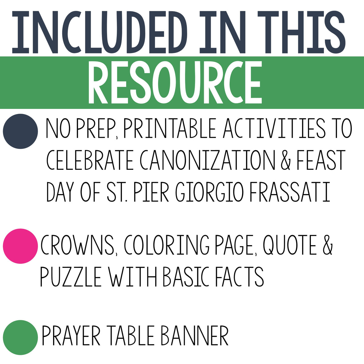 St. Pier Giorgio Frassati Activity Pack – Sara J Creations