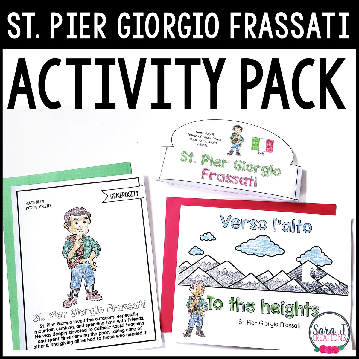 St. Pier Giorgio Frassati Activity Pack – Sara J Creations
