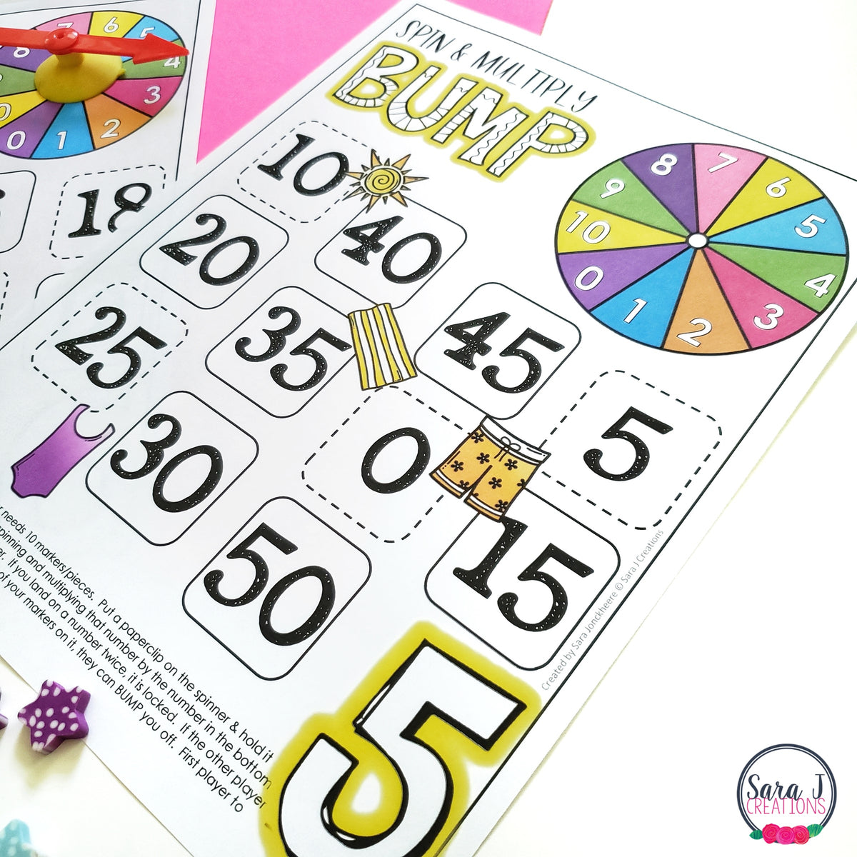 Summer Multiplication Games – Sara J Creations