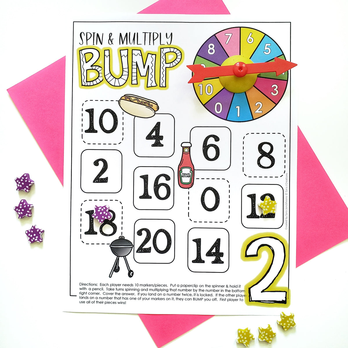 Summer Multiplication Games – Sara J Creations