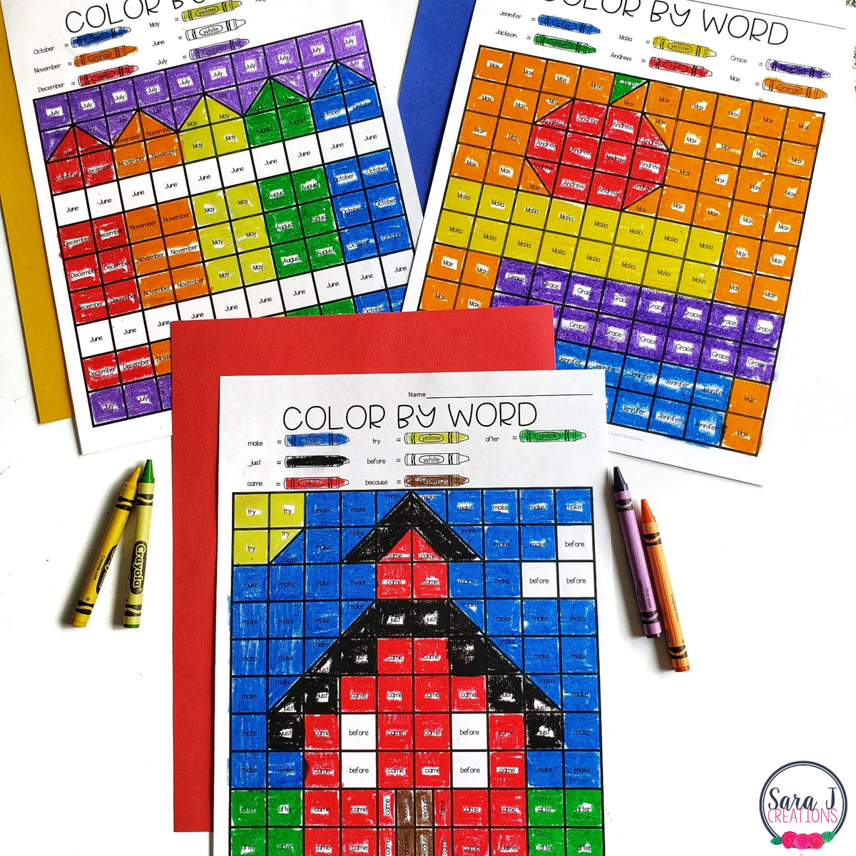 Editable Color by Sight Word Mystery Picture - Fall Version – Sara J ...