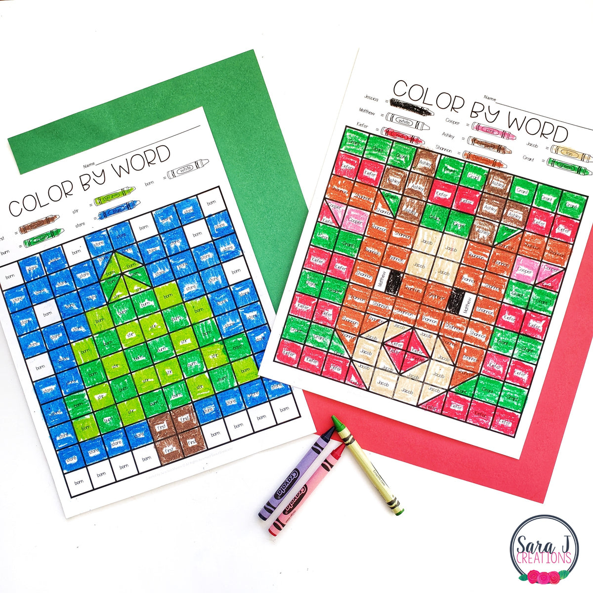 Winter Editable Color by Sight Word Mystery Picture – Sara J Creations