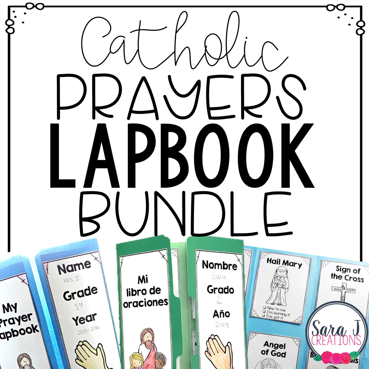 Catholic Prayers Lapbook Bundle – Sara J Creations