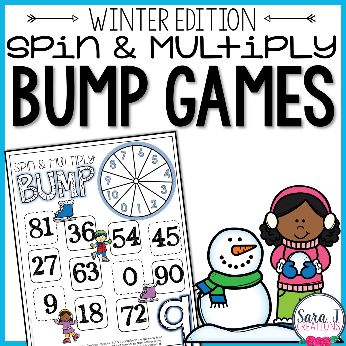Winter Multiplication Games – Sara J Creations
