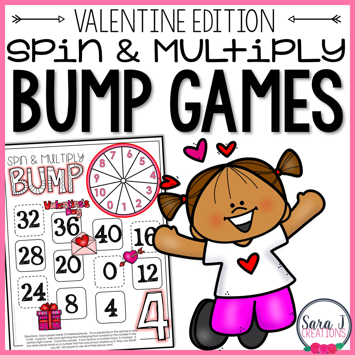 Valentine's Day Multiplication Games – Sara J Creations
