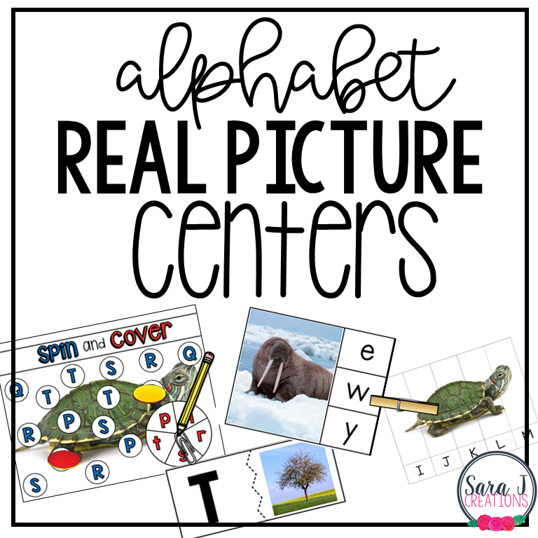 Alphabet Centers with Real Pictures – Sara J Creations