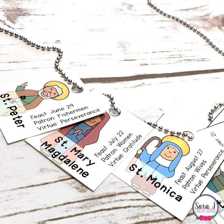 Catholic Saints Tags – Sara J Creations