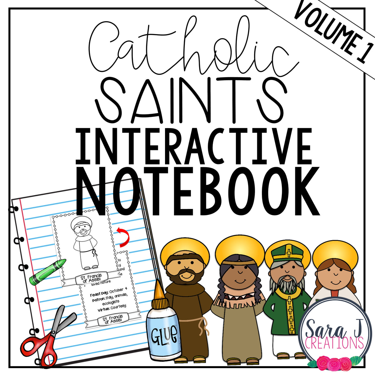Catholic Saints Interactive Notebook – Sara J Creations