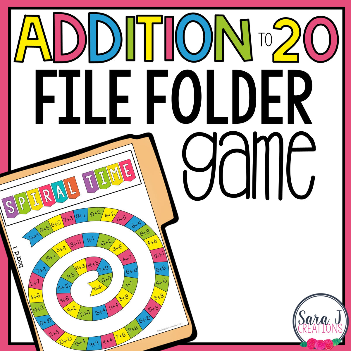 Addition File Folder Game – Sara J Creations