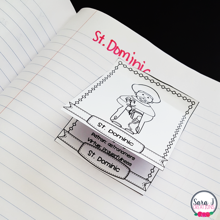 Catholic Saints Interactive Notebook Volume 3 – Sara J Creations