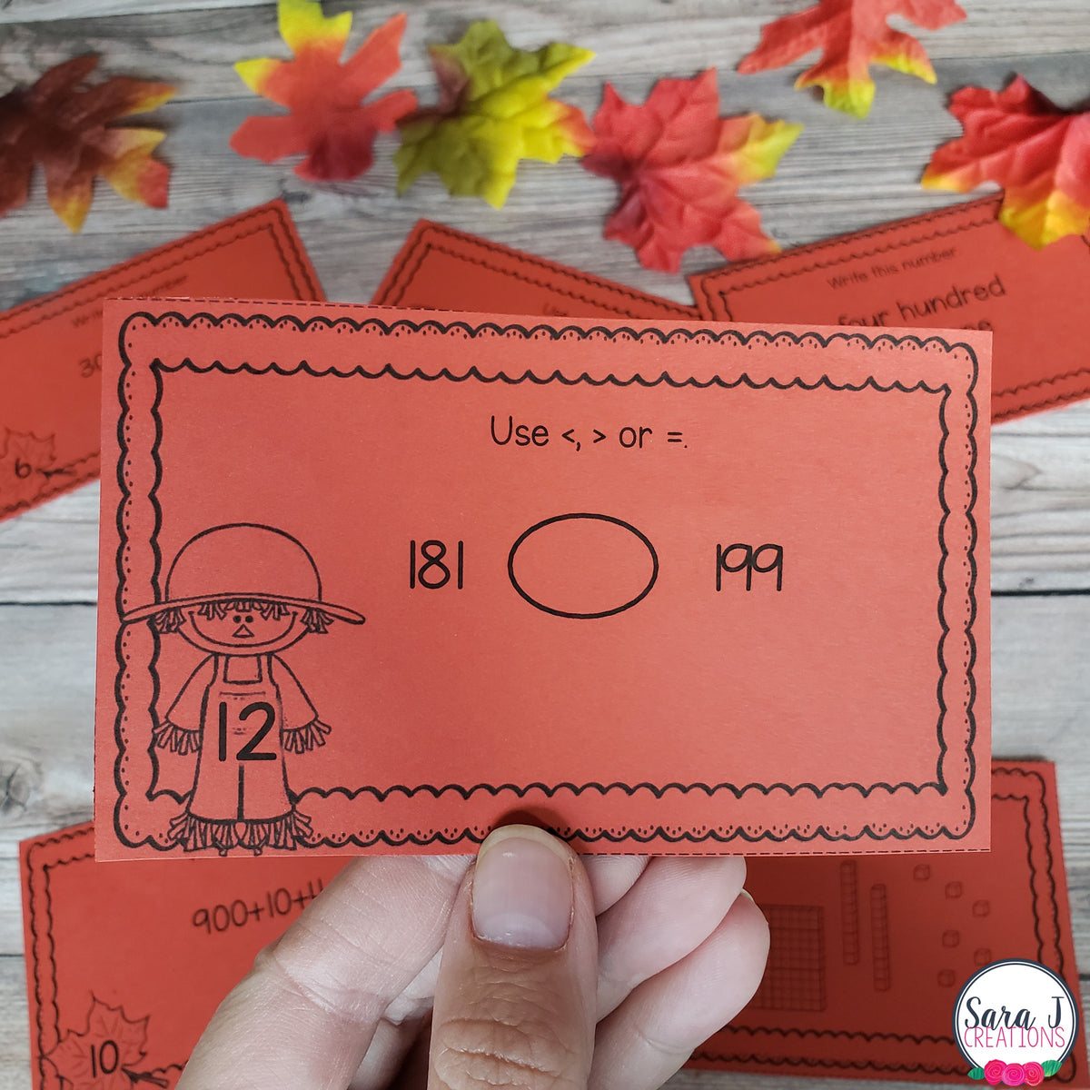 Fall Math Task Cards - Place Value – Sara J Creations