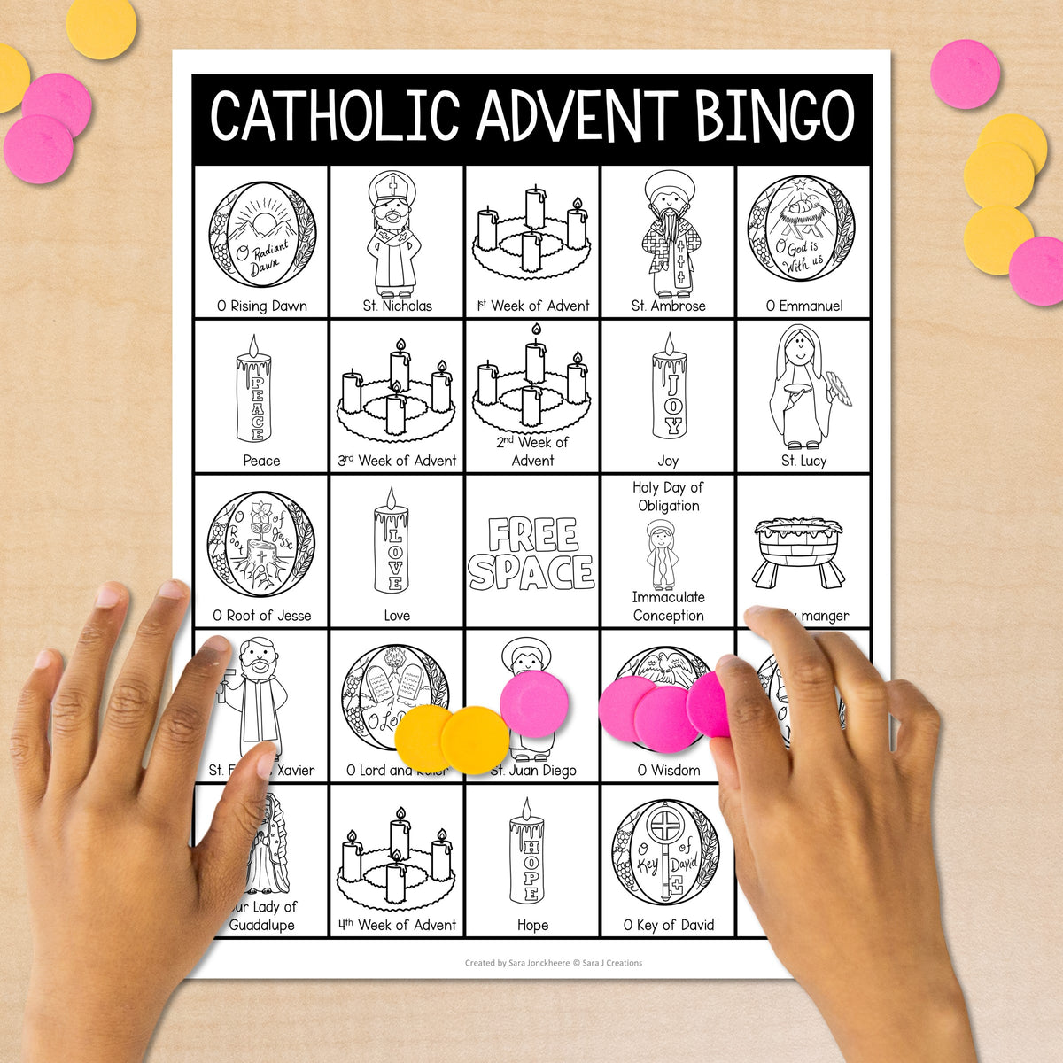 Catholic Advent Bingo – Sara J Creations