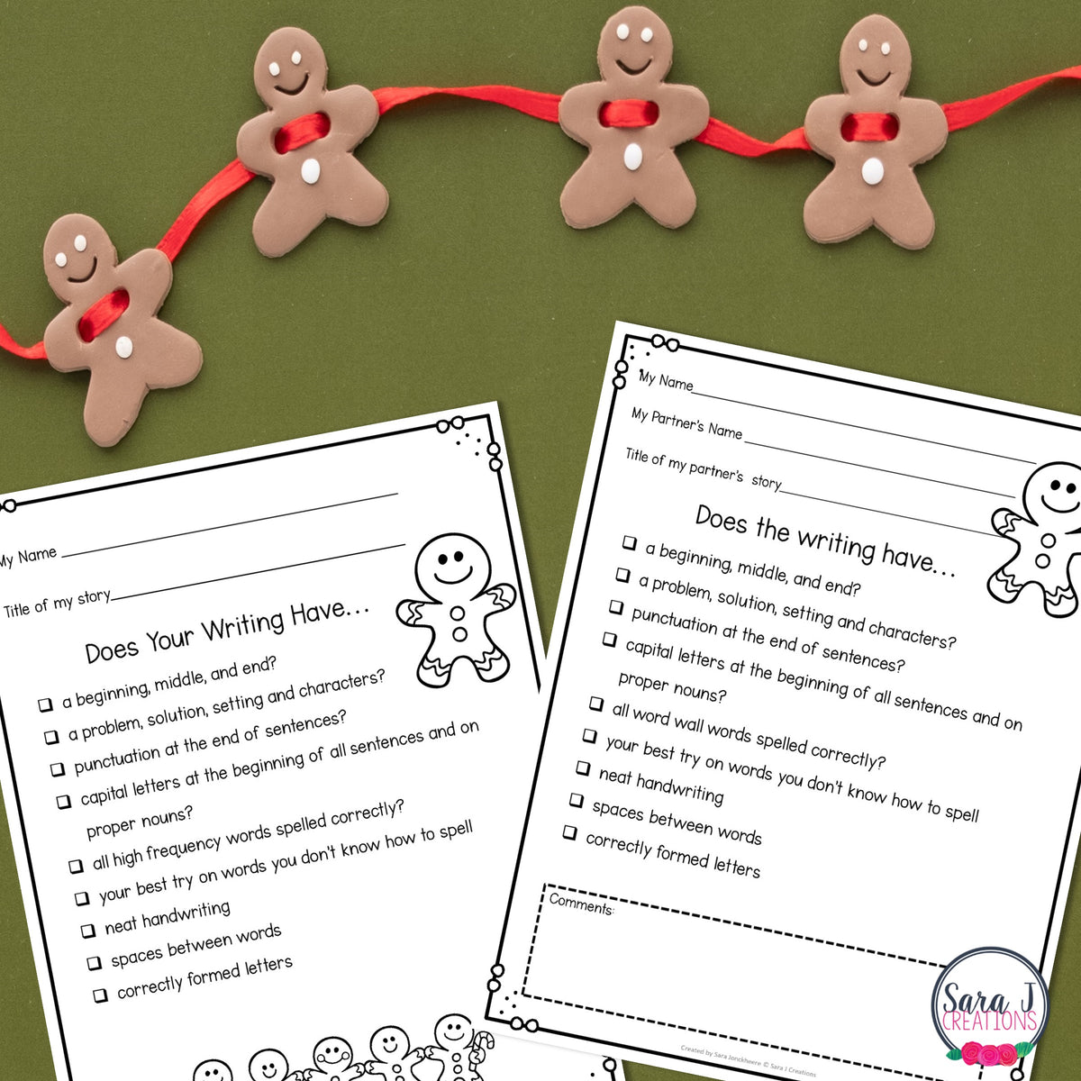 Gingerbread Man Reading and Writing Unit – Sara J Creations
