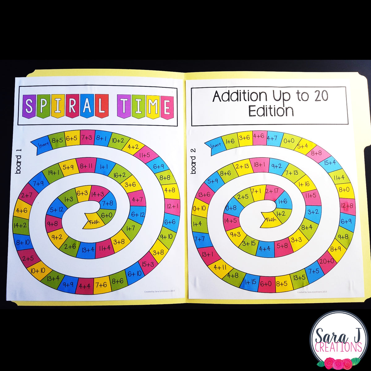 Addition File Folder Game – Sara J Creations