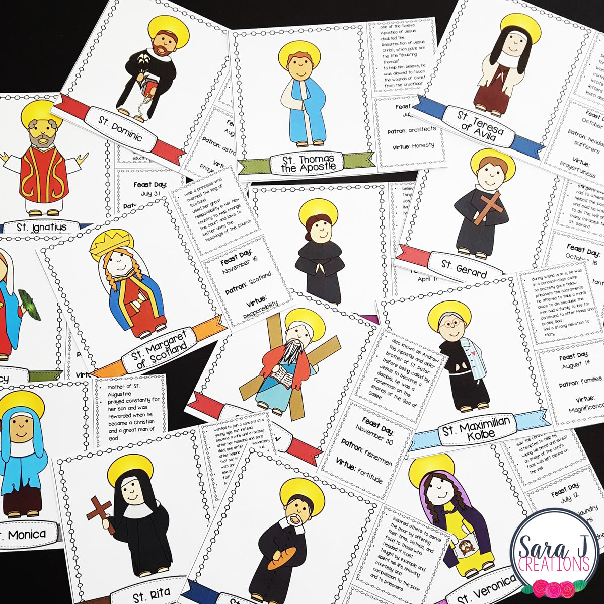Catholic Saints Interactive Notebook BUNDLE – Sara J Creations
