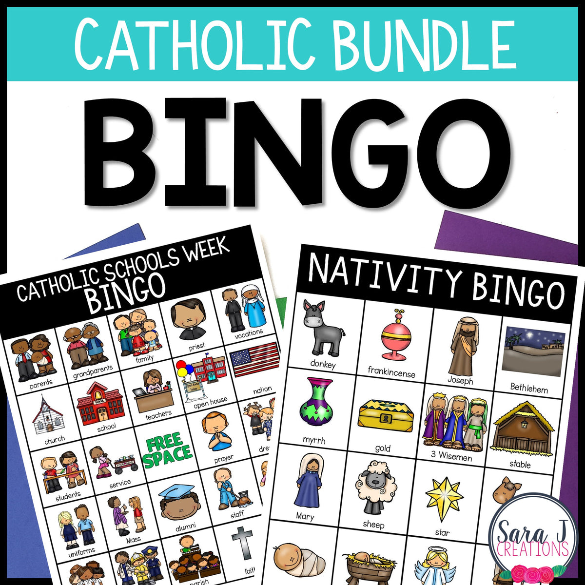Catholic Bingo Bundle – Sara J Creations