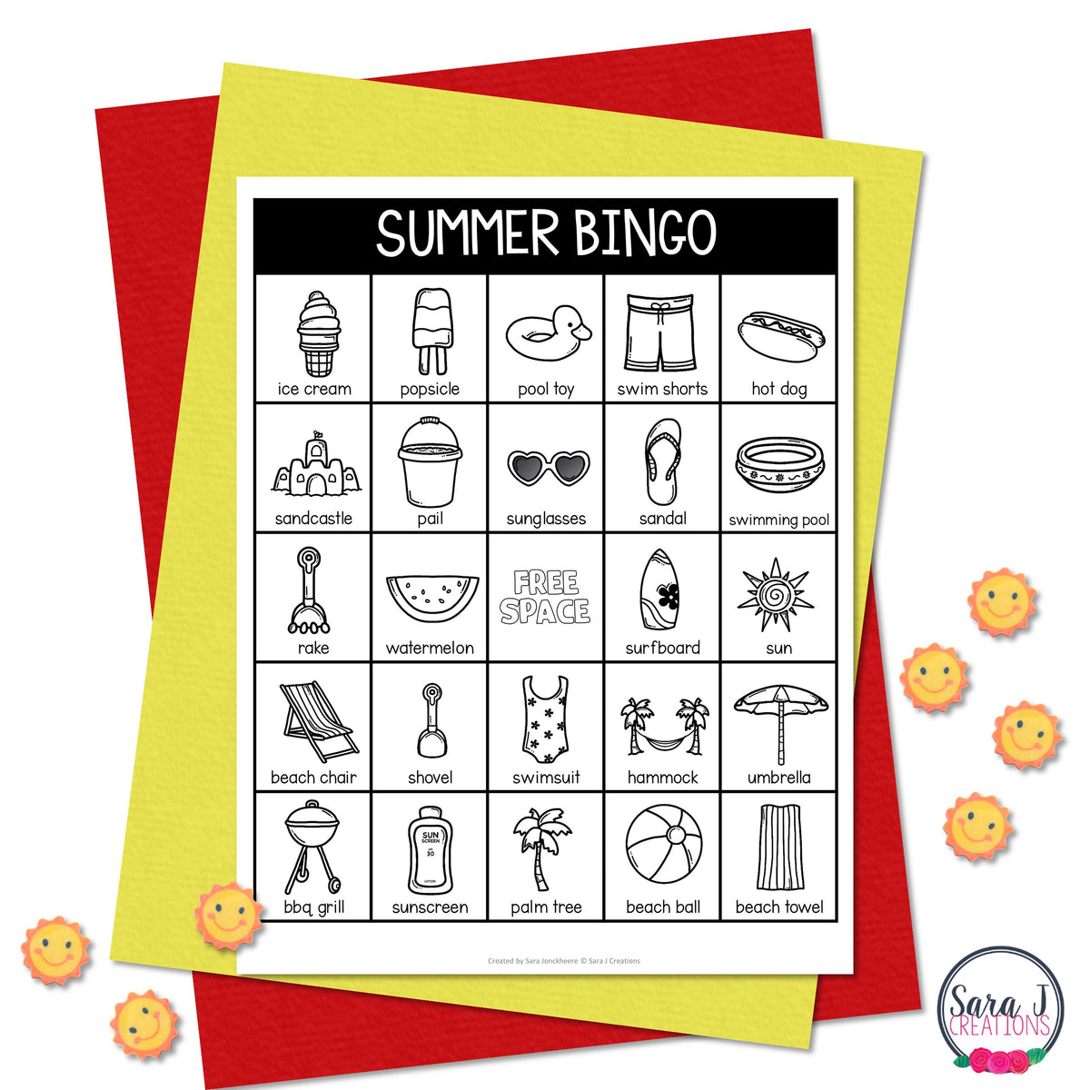 Summer Bingo – Sara J Creations