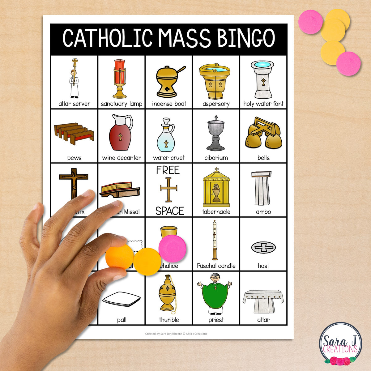 Catholic Mass Item Bingo – Sara J Creations