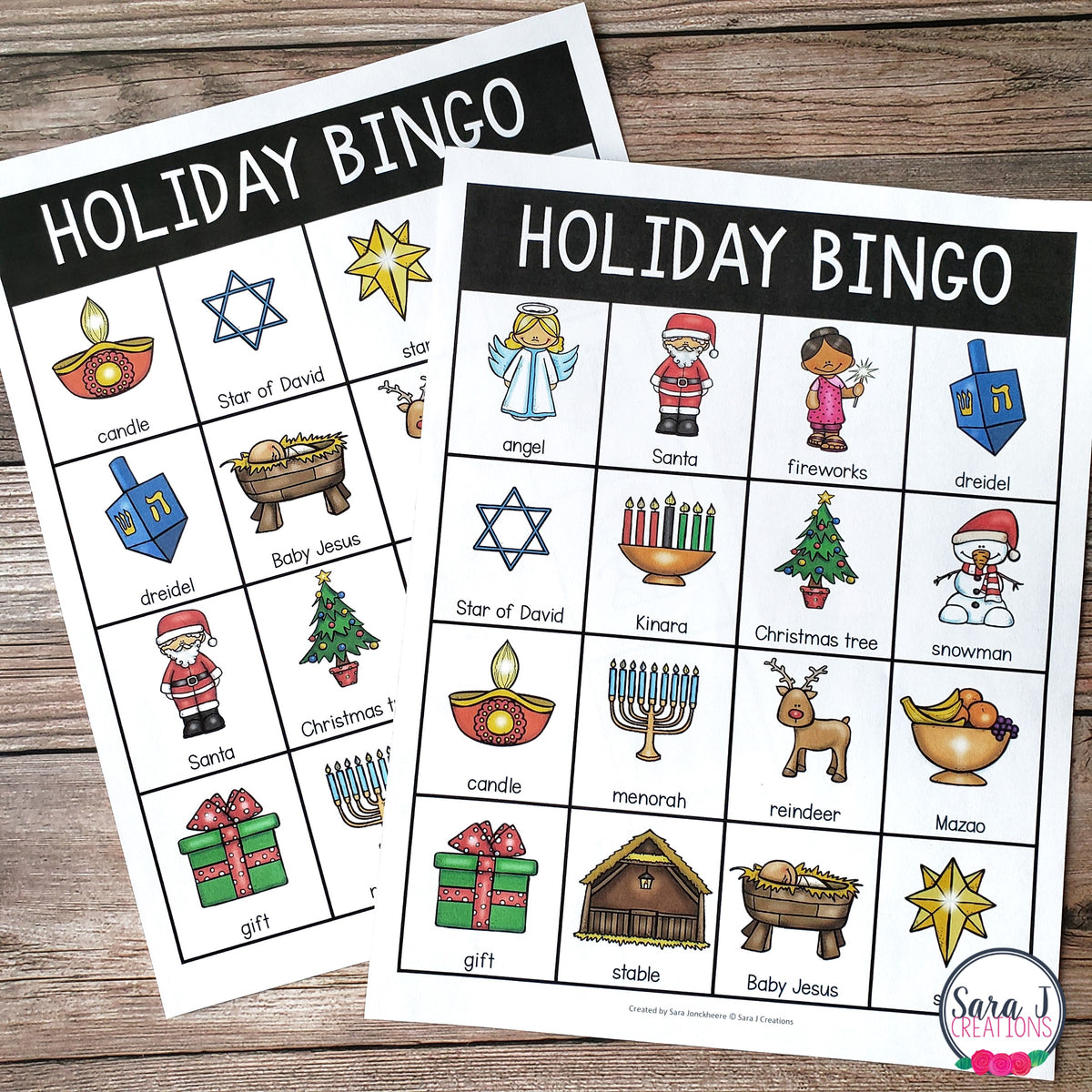Winter Holidays Bingo - Christmas, Hanukkah, Diwali, Kwanzaa – Sara J ...