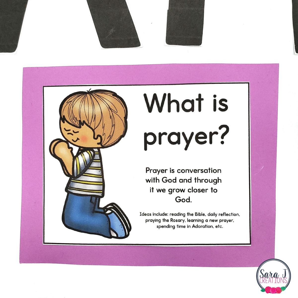 Lent Catholic Bulletin Board – Sara J Creations