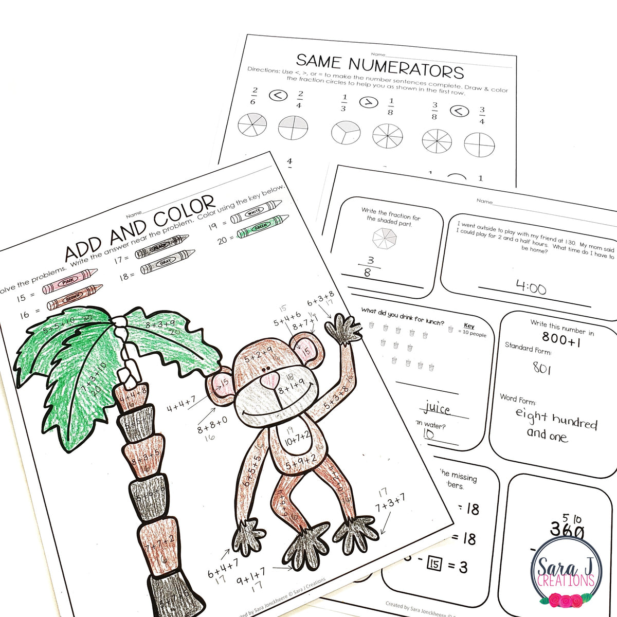 Summer Review Third Grade – Sara J Creations