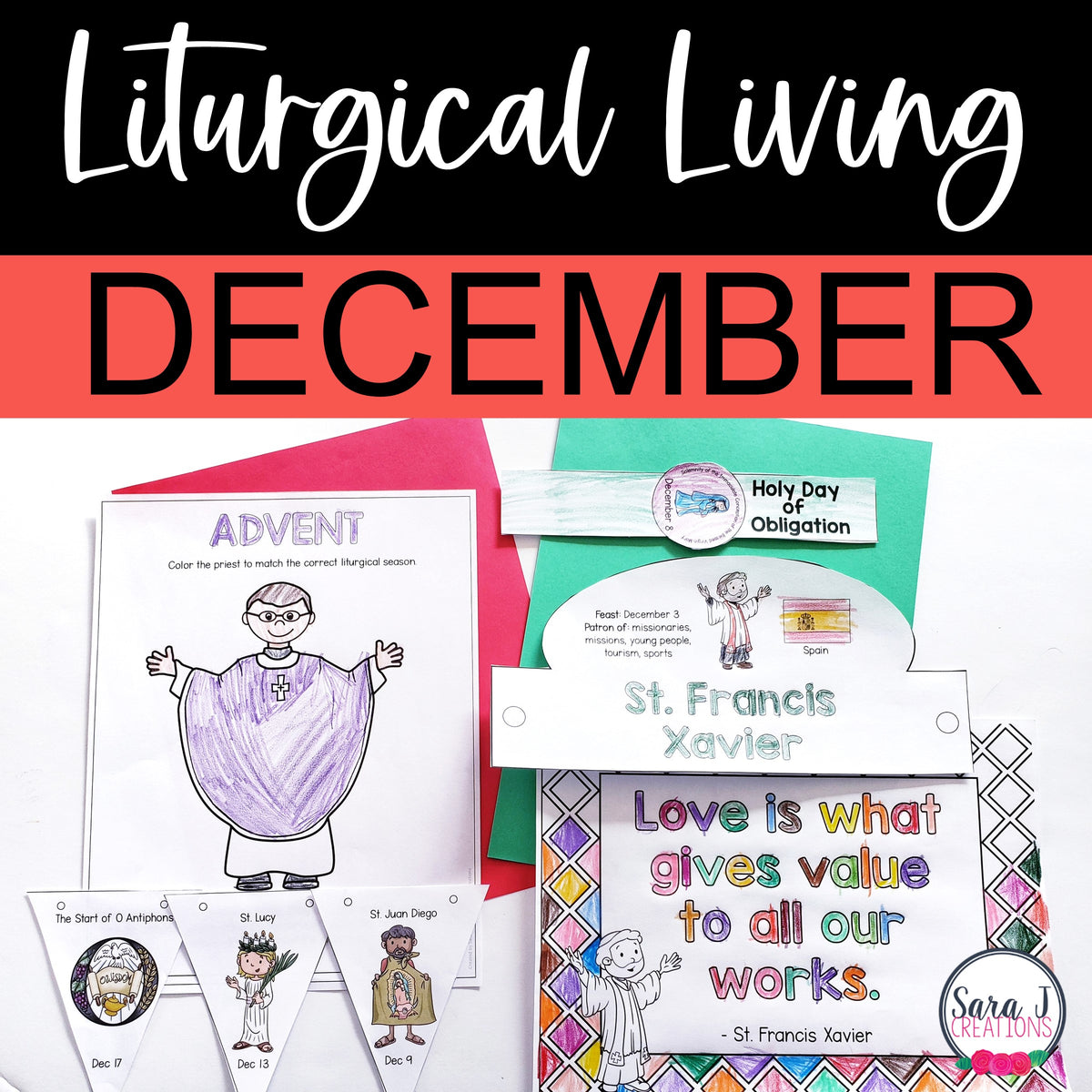 December Catholic Liturgical Living – Sara J Creations