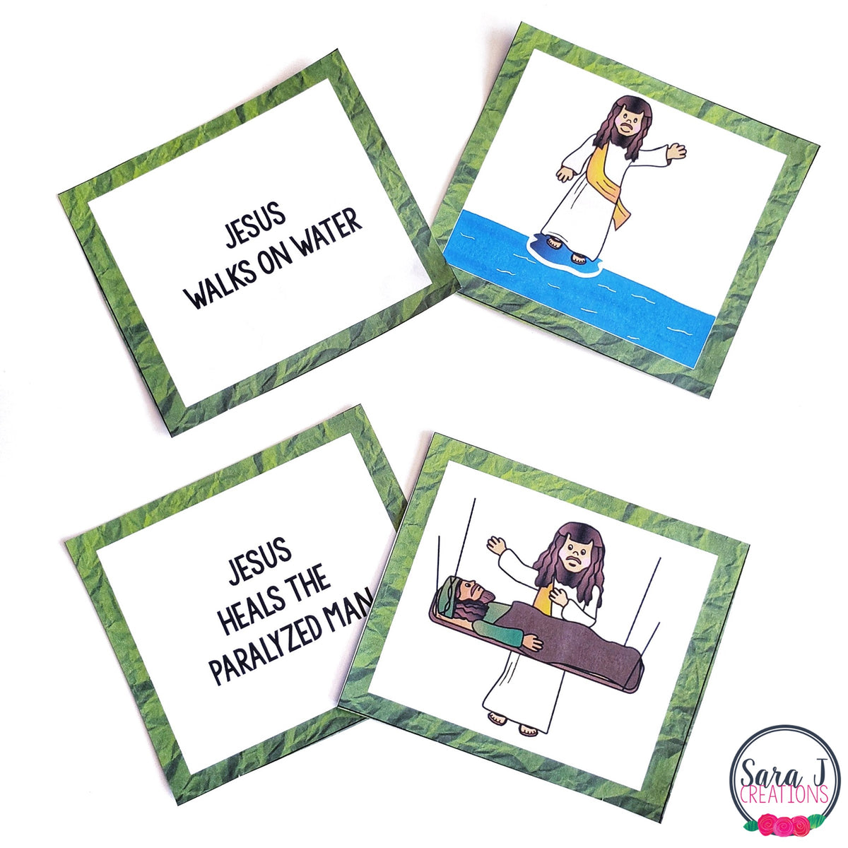 Miracles of Jesus Matching Card Game – Sara J Creations