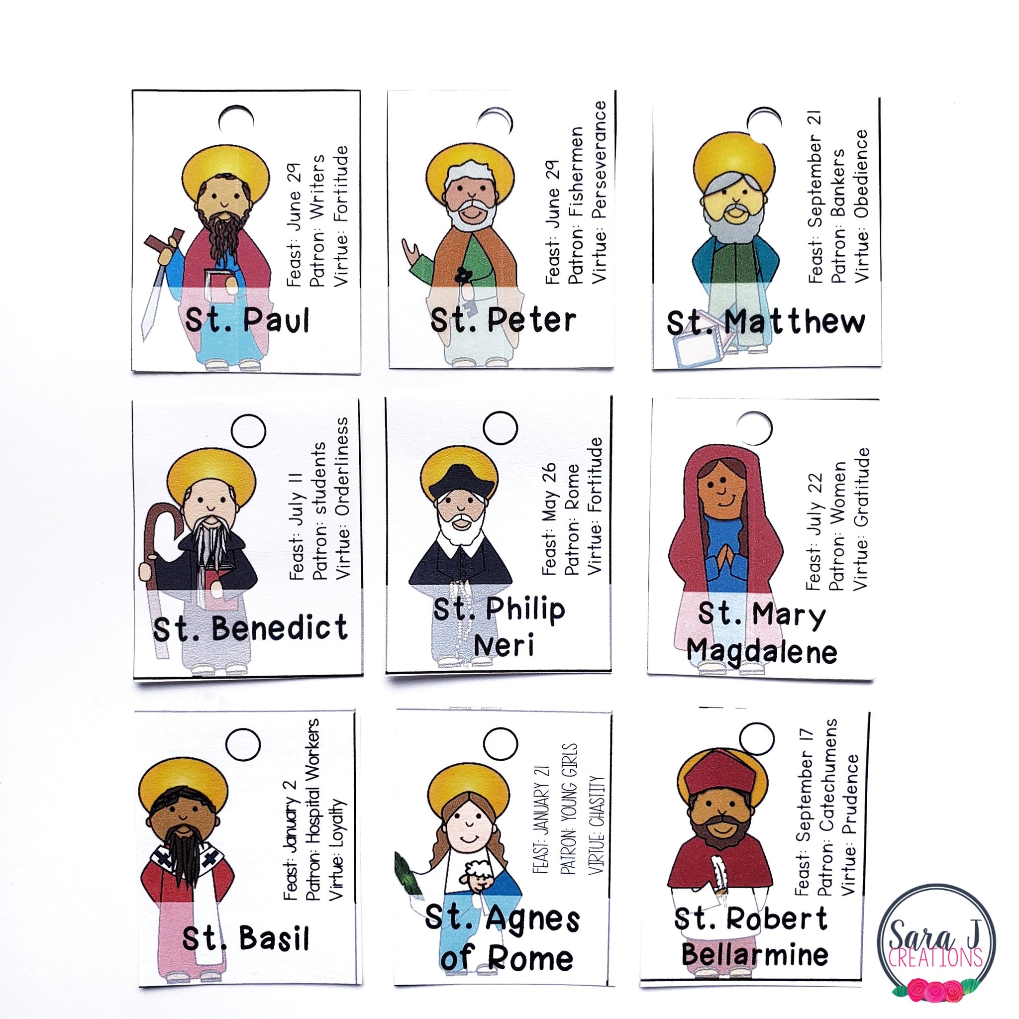 Catholic Saints Tags – Sara J Creations