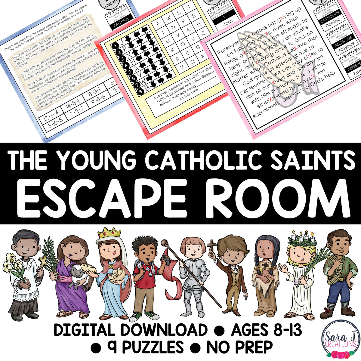 Catholic Escape Room Young Saints Religion Activities All Saints Day G ...
