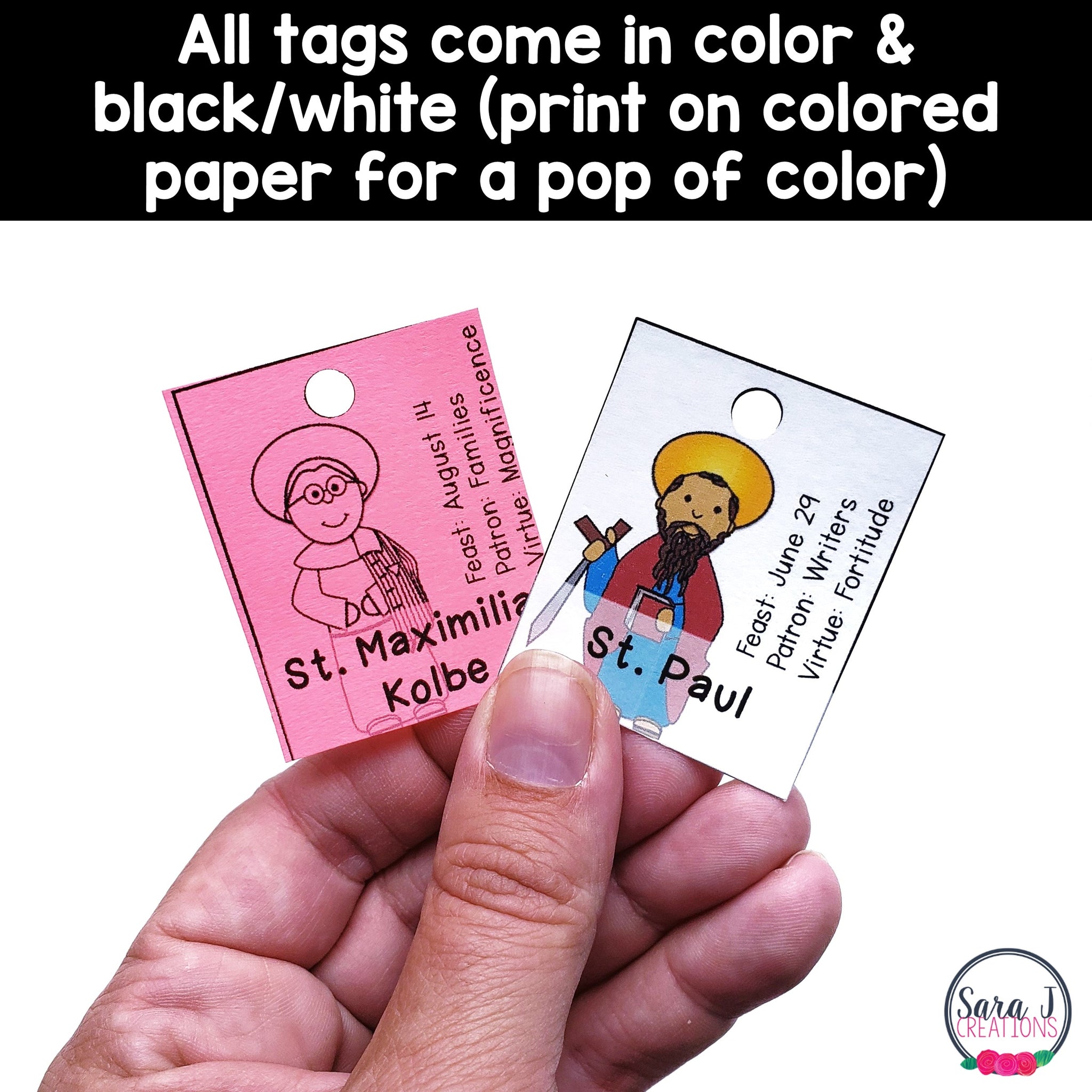 Catholic Saints Tags – Sara J Creations