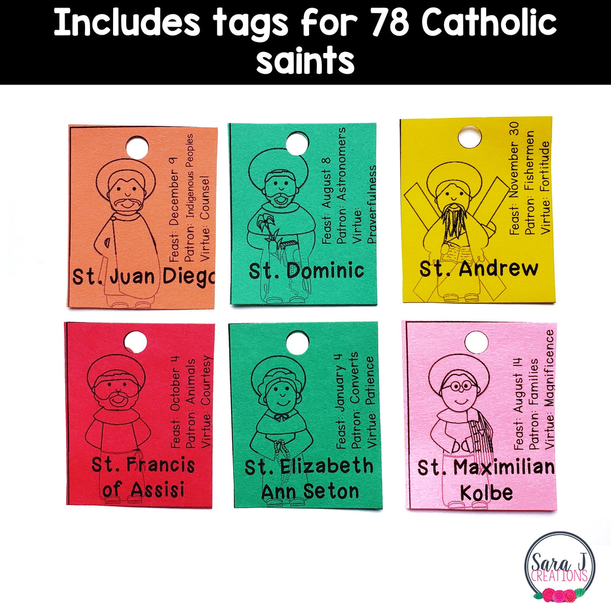 Catholic Saints Tags – Sara J Creations