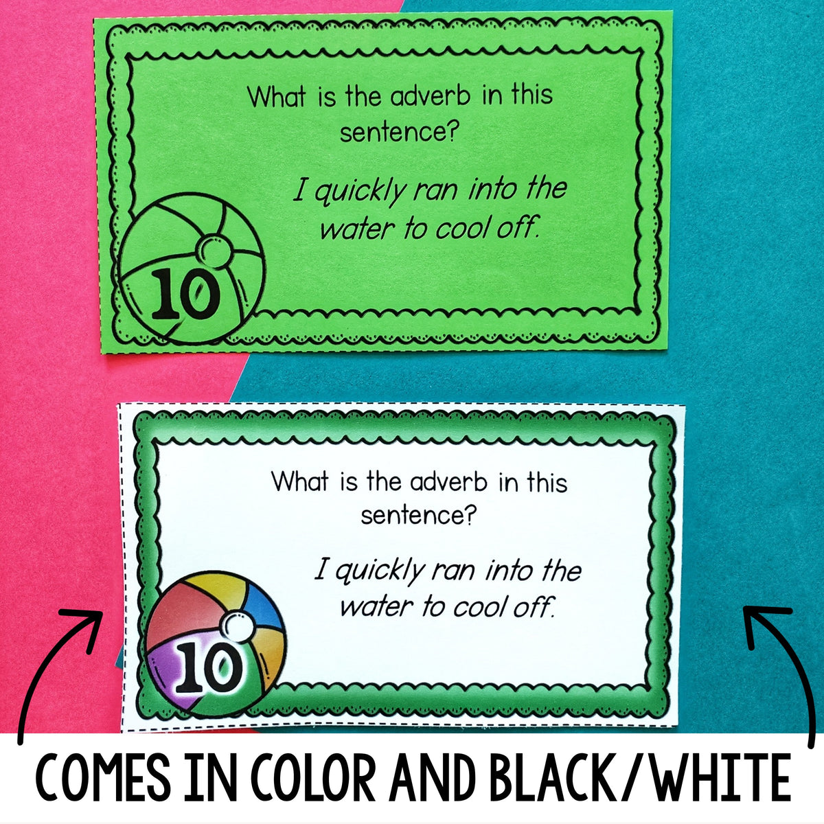 Summer ELA 2nd Grade Task Cards – Sara J Creations