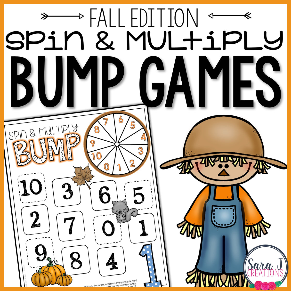 Fall Multiplication BUMP Games – Sara J Creations