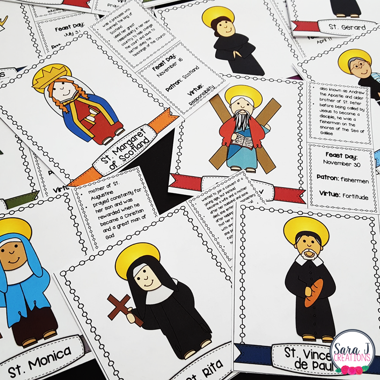 Catholic Saints Interactive Notebook Volume 3 – Sara J Creations