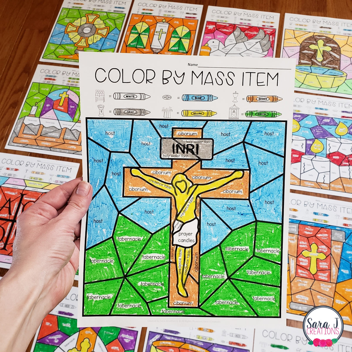 Color by Catholic Mass Objects – Sara J Creations