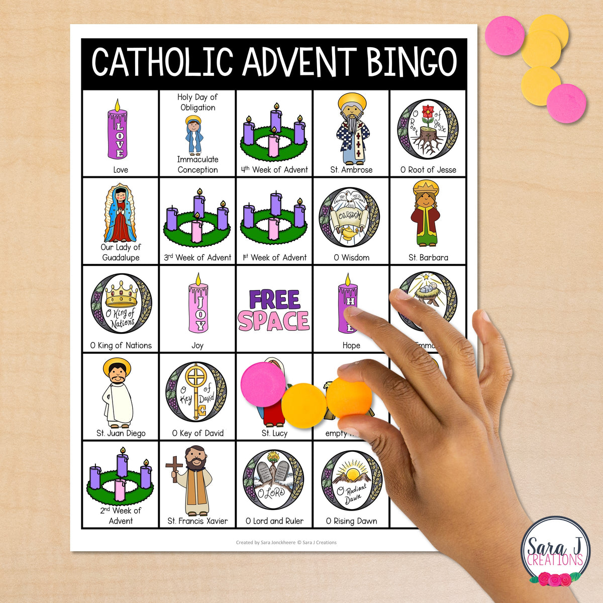 Catholic Advent Bingo – Sara J Creations