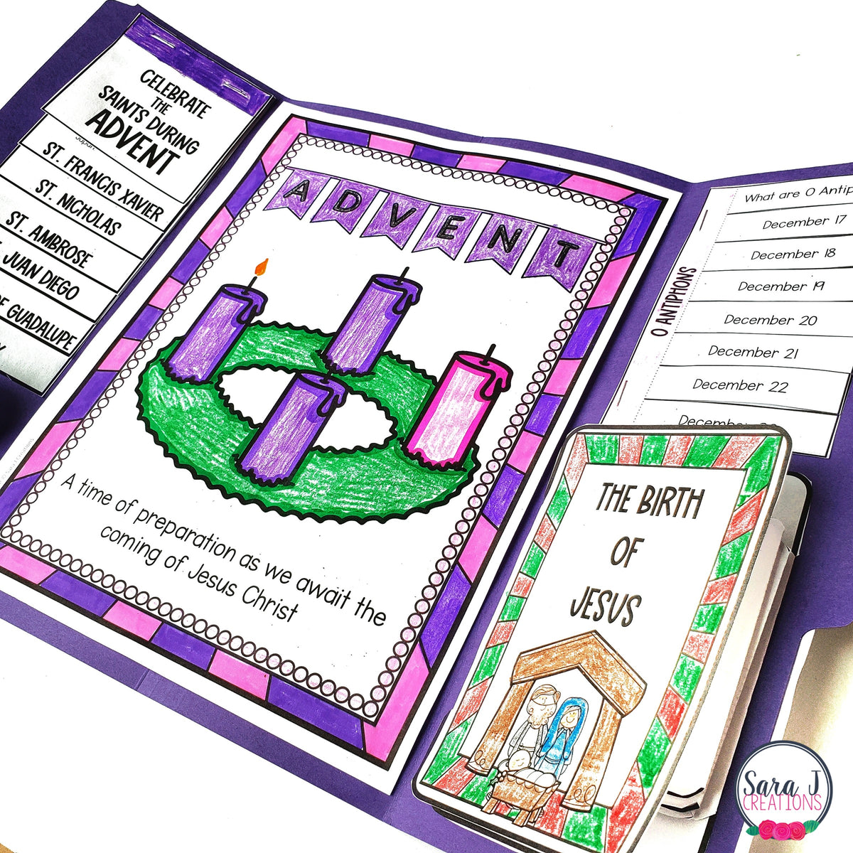 Advent Lapbook Catholic – Sara J Creations