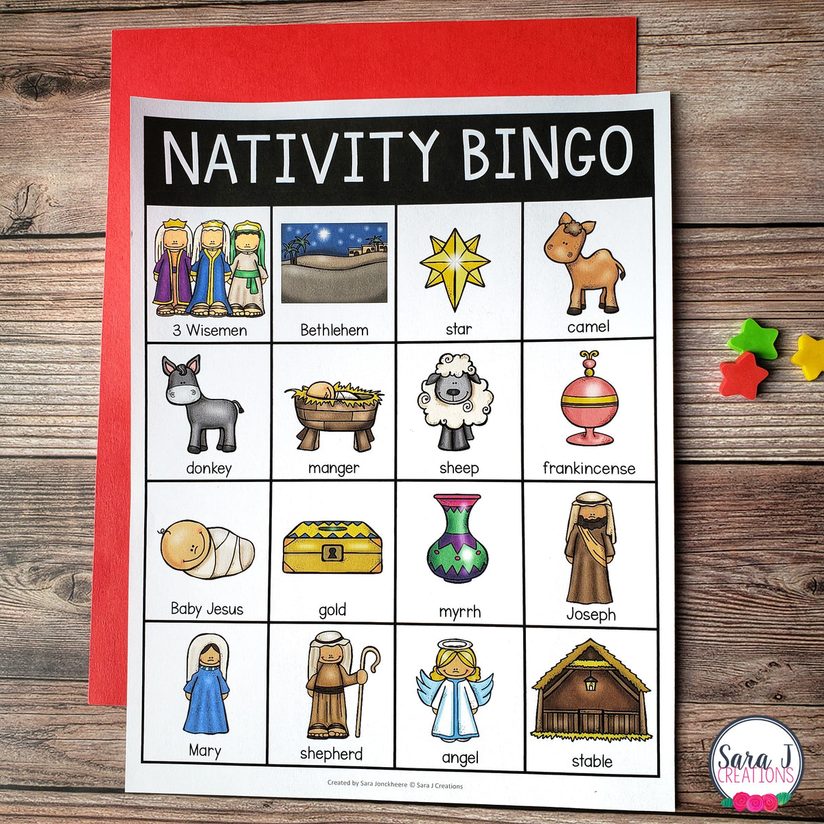 Christmas Nativity Junior Bingo – Sara J Creations
