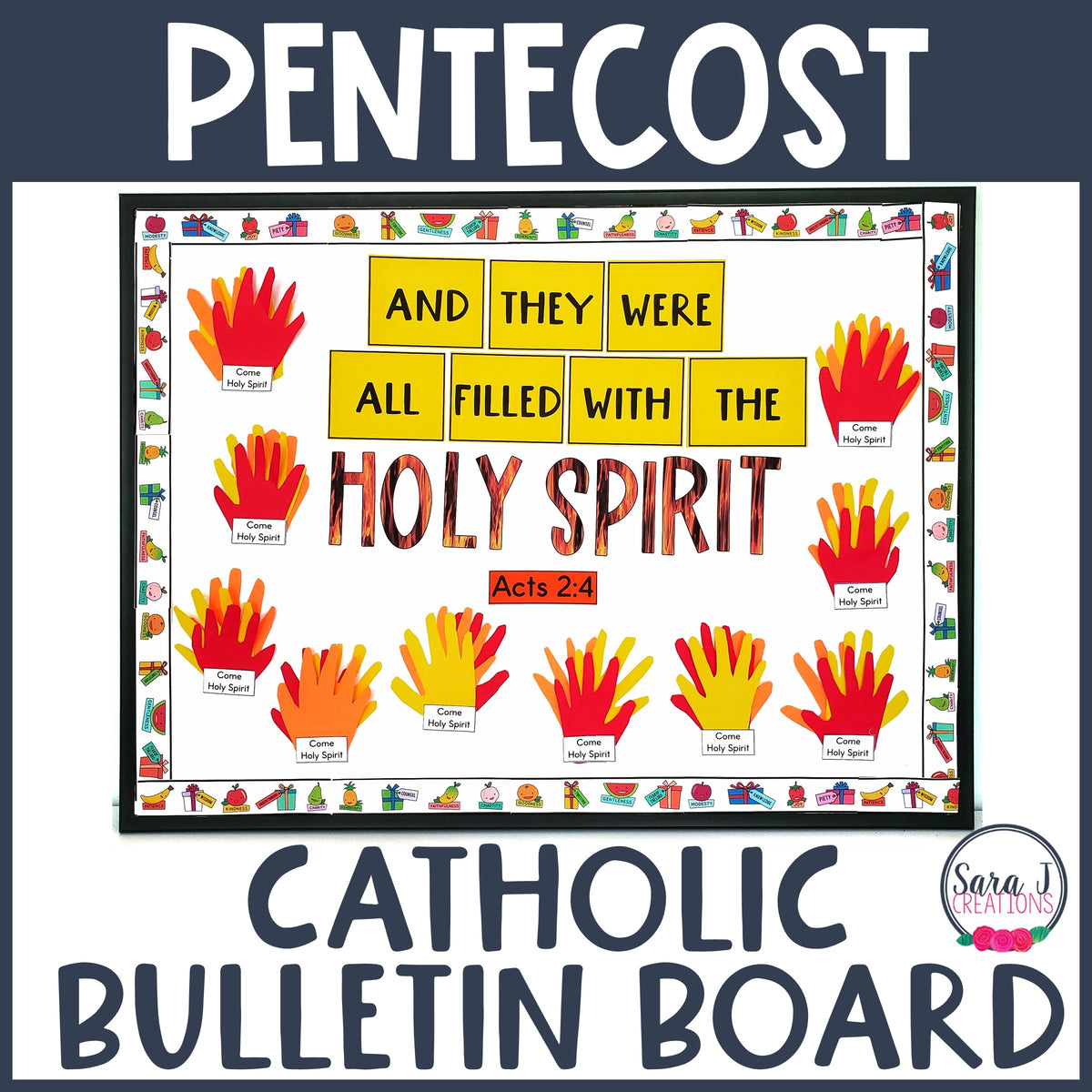 Pentecost Confirmation Catholic Bulletin Board – Sara J Creations
